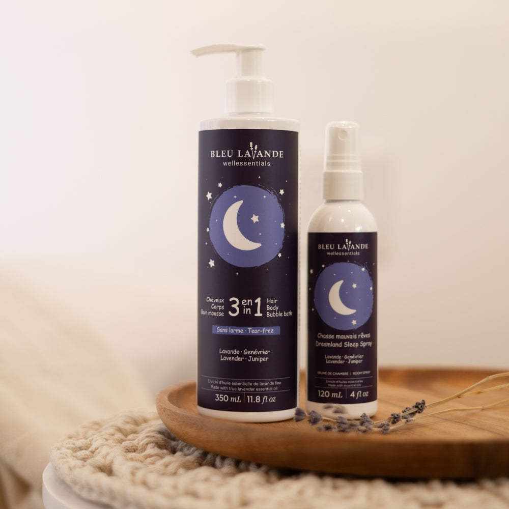 Ensemble-cadeau - Rituel bon dodo pour enfants | Bleu Lavande